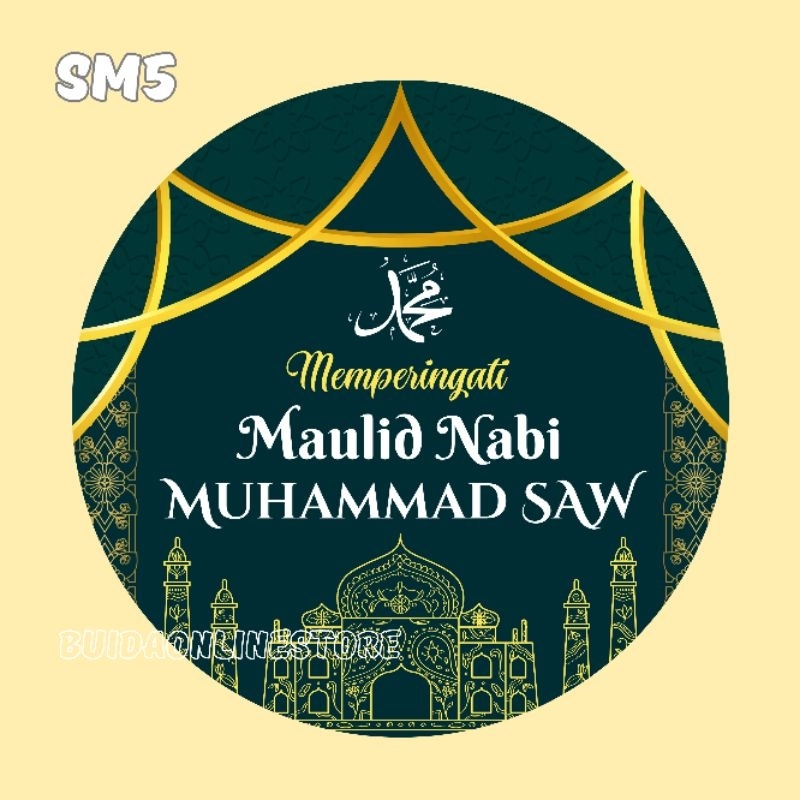 Jual stiker Label Sticker Memperingati Hari Maulid Nabi Muhammad SAW ...