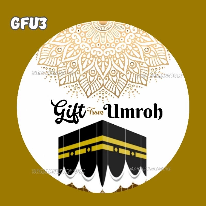 Jual Sticker stiker label Gift From Hajj & Umroh Hangtag dekorasi ...