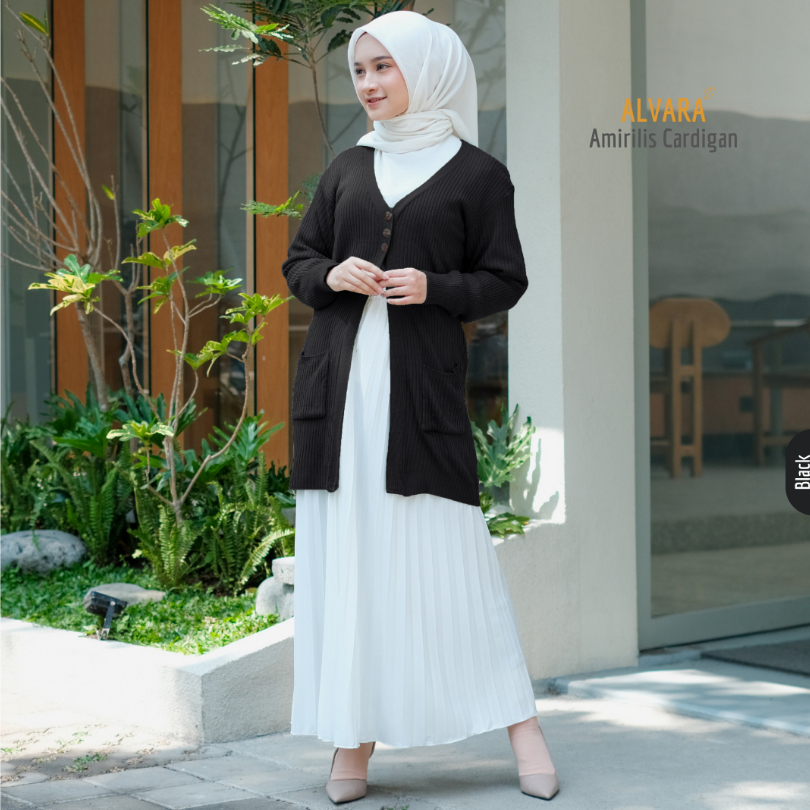 Jual Juhda Cardigan Rajut Wanita Muslimah Lengan Panjang Korean Style ...