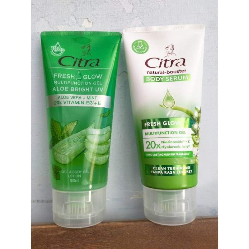 Jual Citra Natural Booster Body Serum Fresh Glow Multifunction Gel Aloe ...