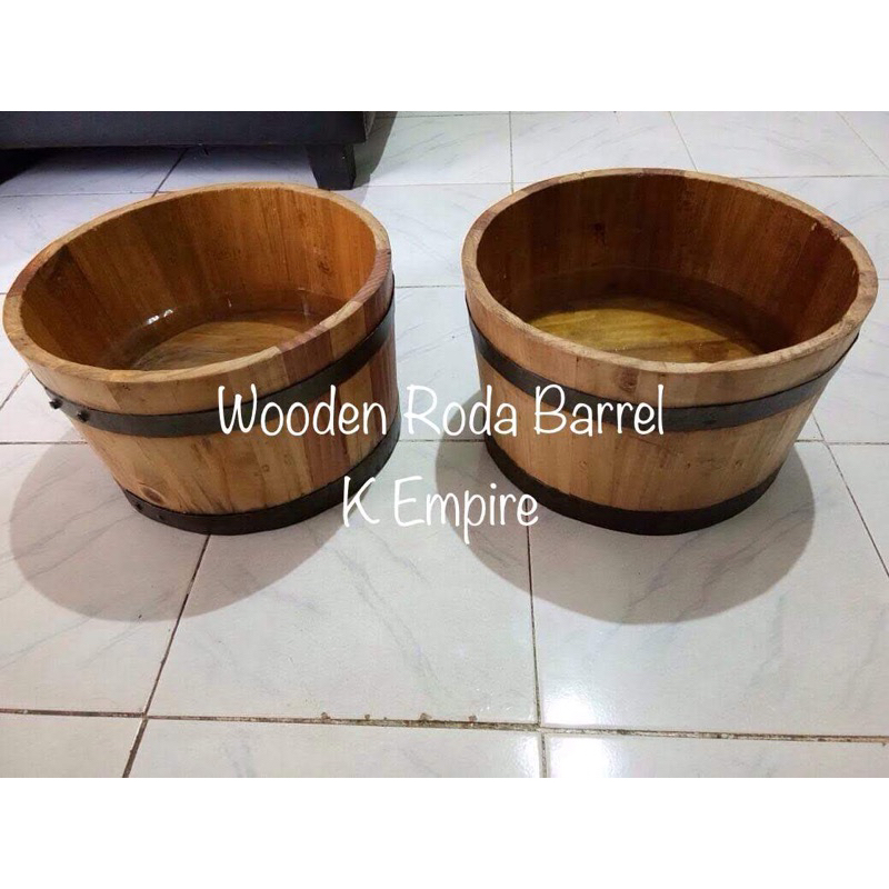 Jual Ember Kayu Spa Barrel Ember Rendam Kaki | Shopee Indonesia
