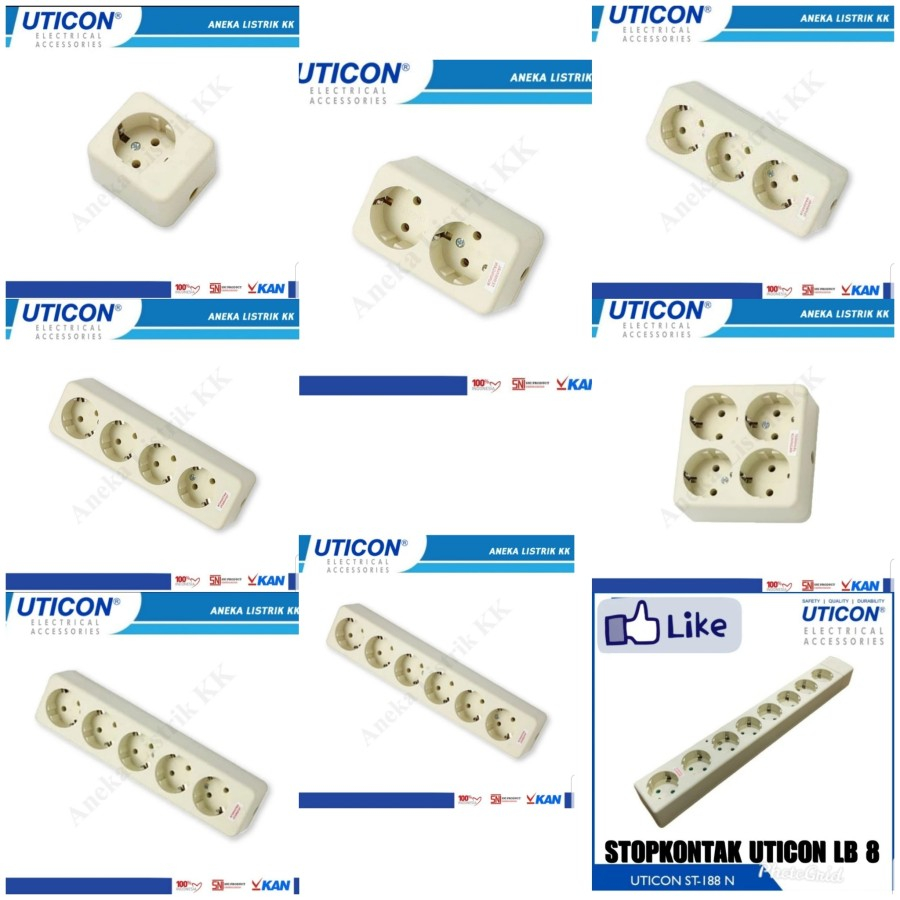 Jual UTICON STOPKONTAK ARDE STOP KONTAK LOBANG 1, LOBANG 2, LOBANG 3, LOBANG 4, LOBANG 5, LOBANG ...