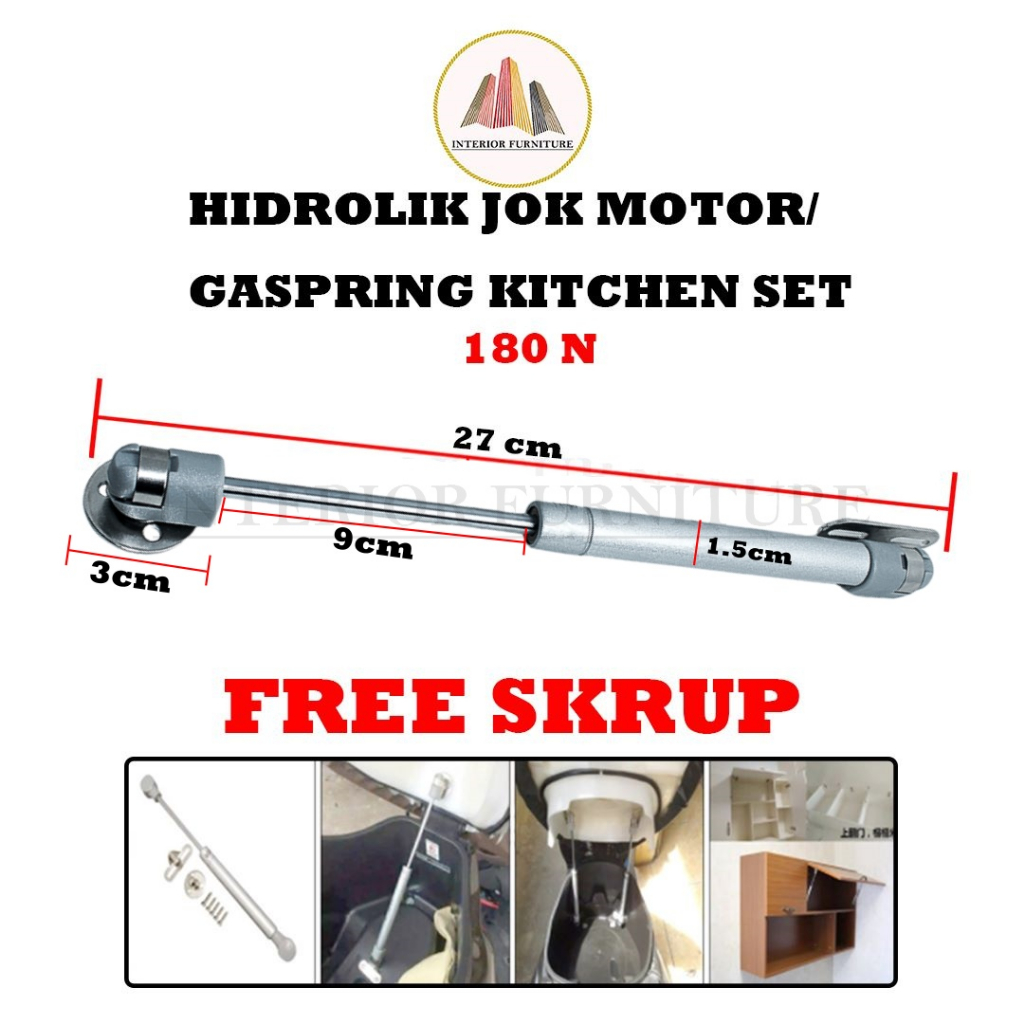 Jual Gaspring Hidrolik jok motor hidrolik kitchen set gas spring motor ...