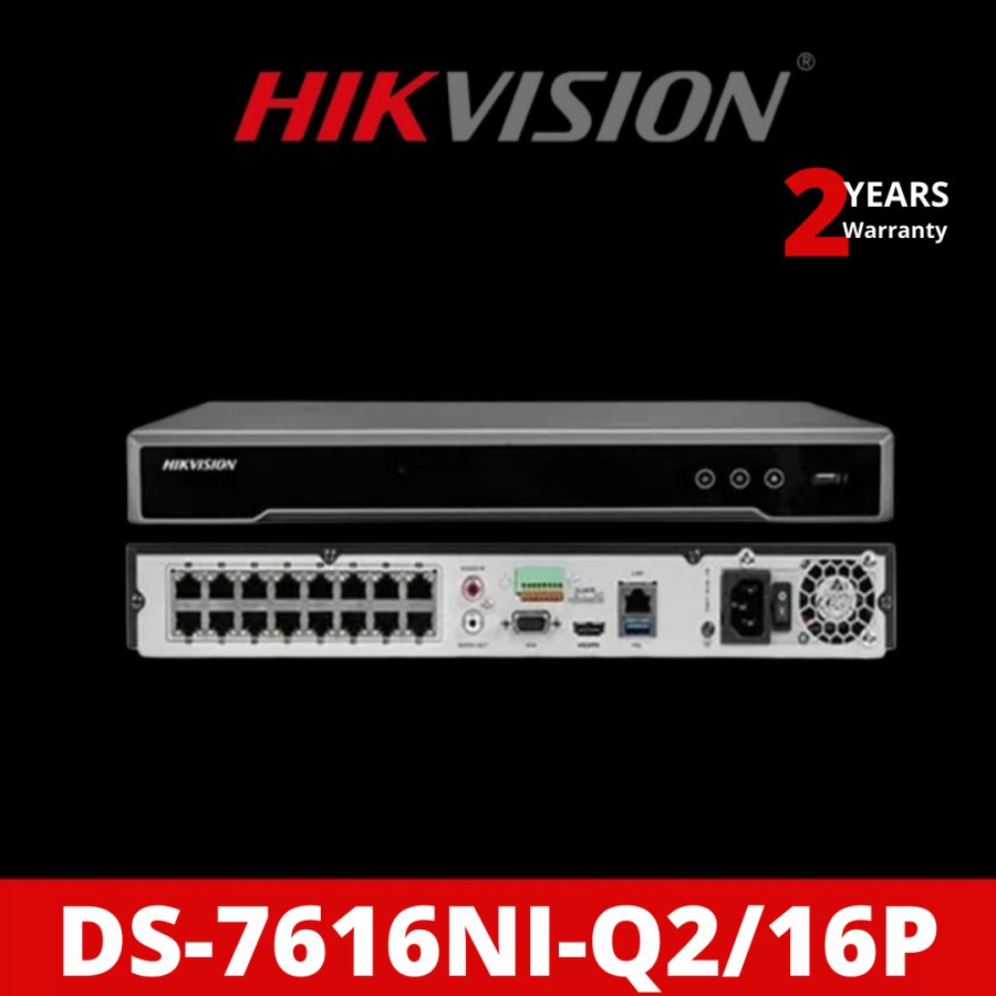 Jual NVR CCTV CAMERA 16 CHANNEL DS-7616NI-Q2-16P With POE | Shopee ...