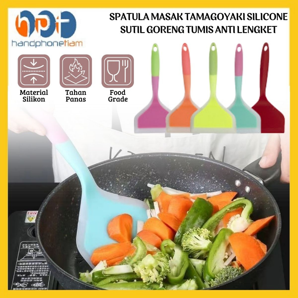 Jual Spatula Masak Tamagoyaki Silicone | Sutil Alat Masak Tumis Goreng ...