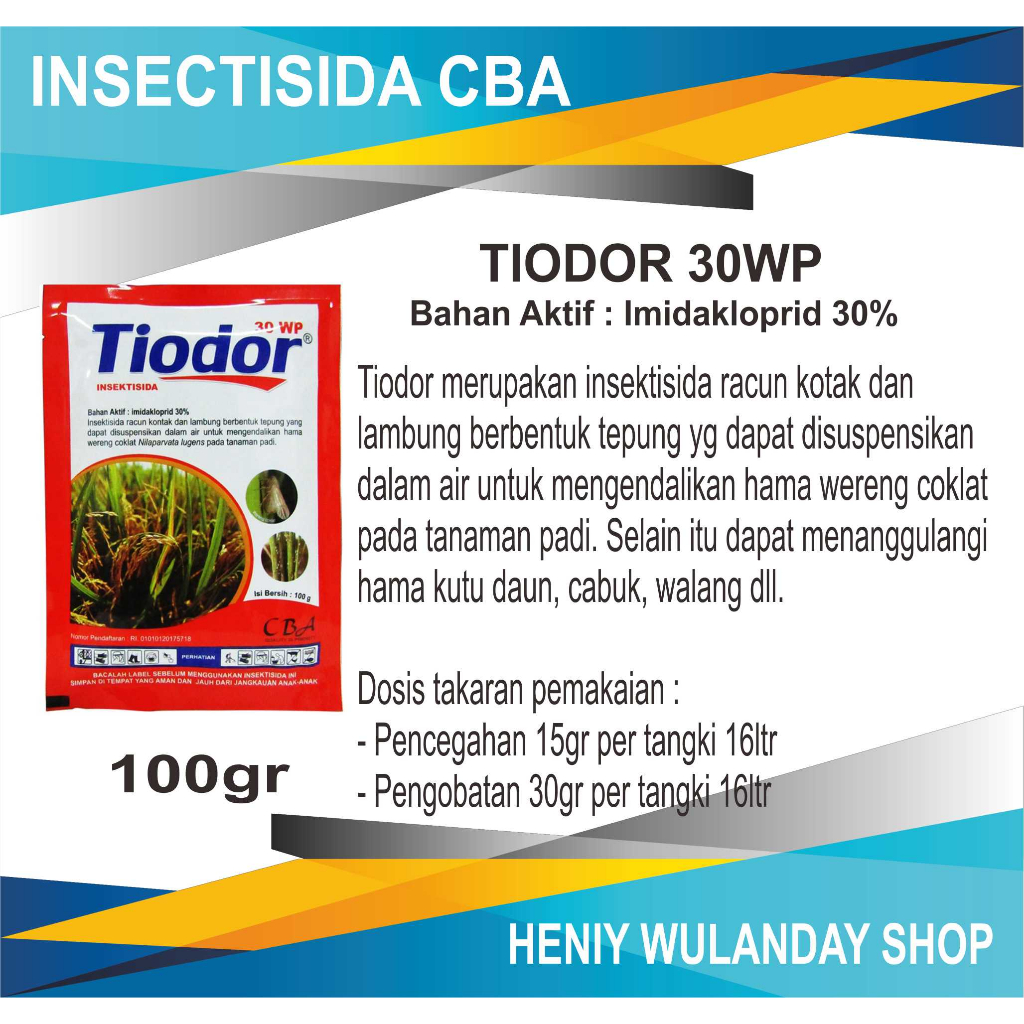 Jual CBA Insectisida Tiodor 30WP Bahan Aktif Imidakloprid hama Tungau ...
