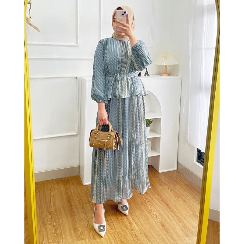Jual Fatunhijabs Tammy Set Rok Pleats Shopee Indonesia