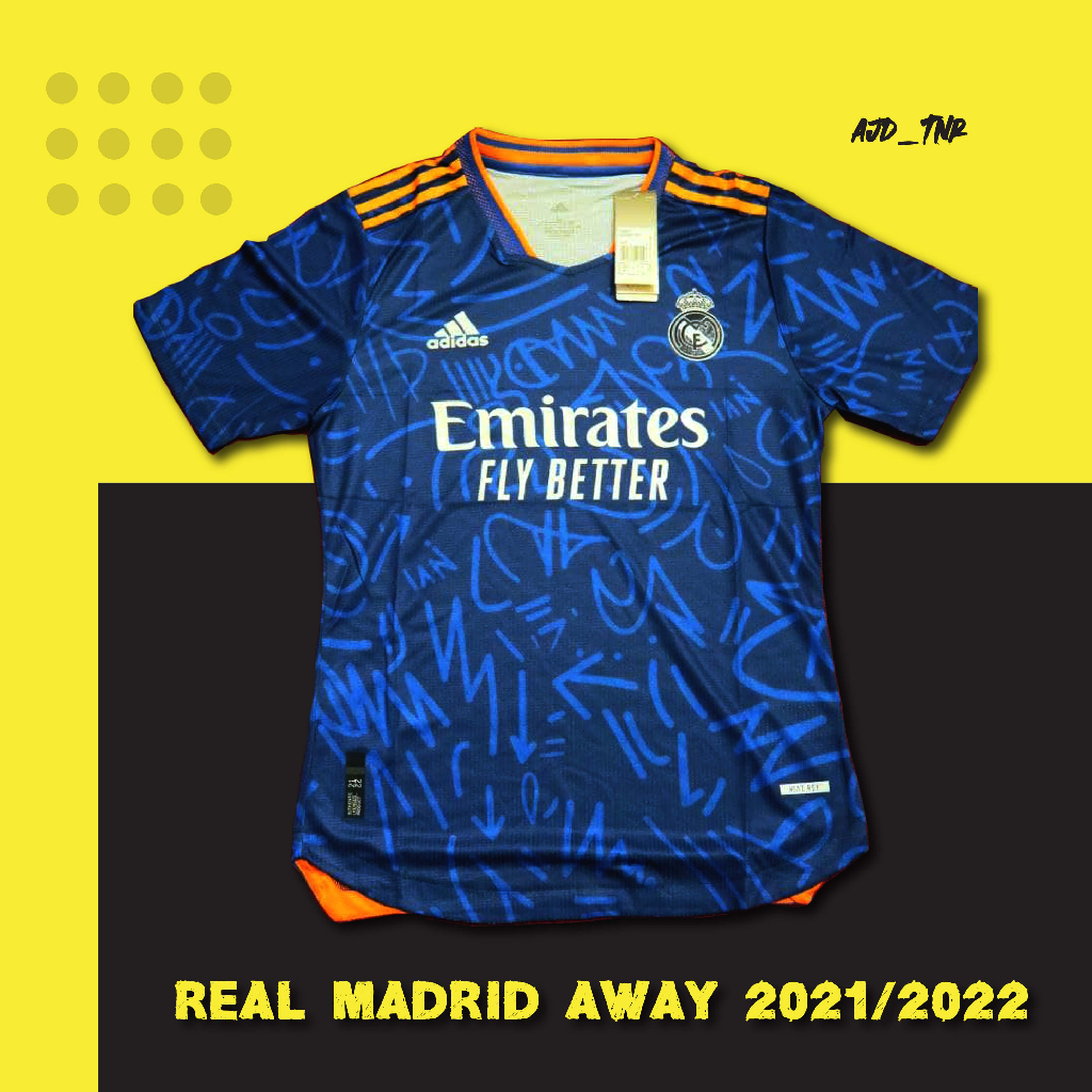 Jual Jersey Real Madrid Away 2021/2022 Grade PLAYER ISSUE | Shopee ...