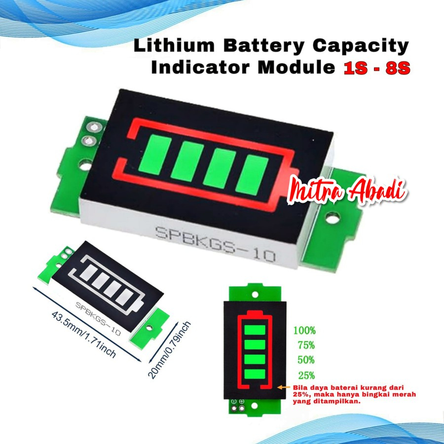 Jual XY-1S - 8S Lithium Battery Capacity Indicator Module | Shopee ...