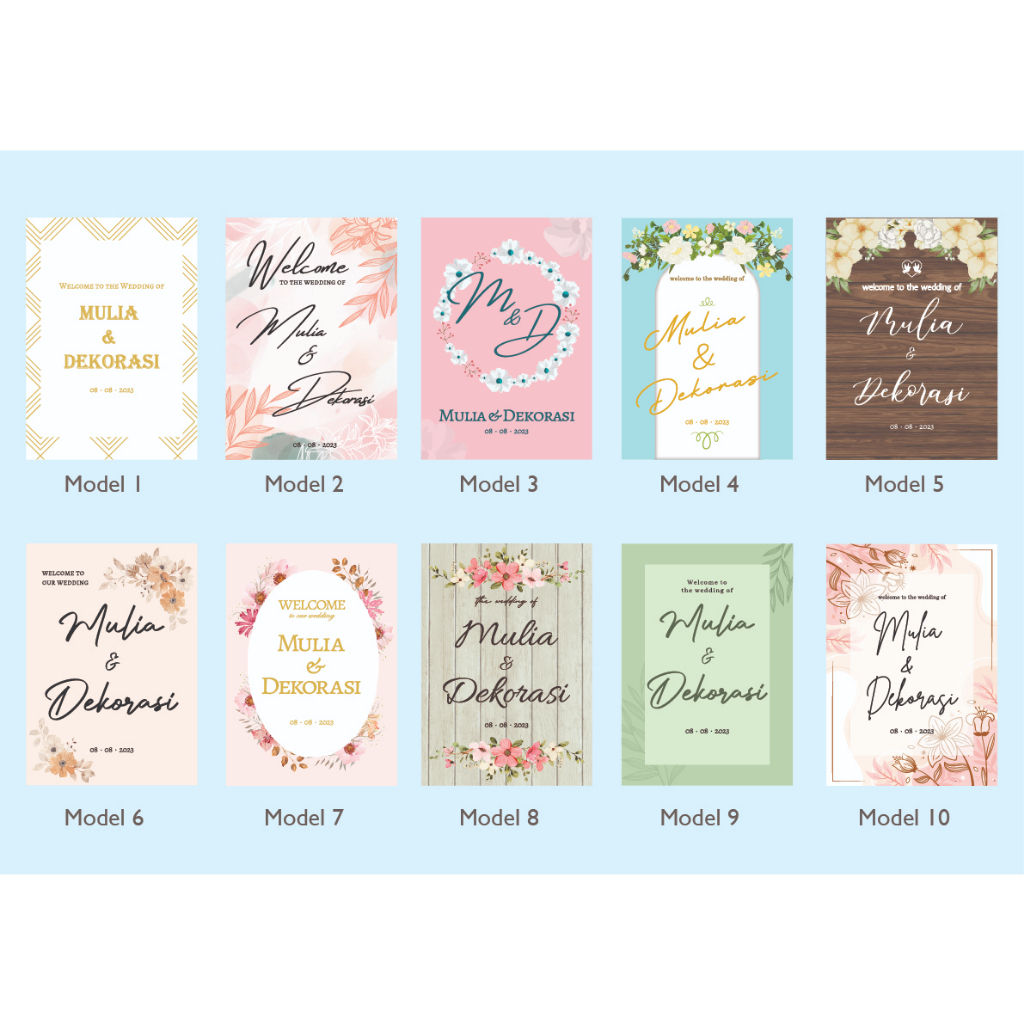 Jual Papan Welcome Sign Custom Dekorasi Printing Ucapan Engagement ...