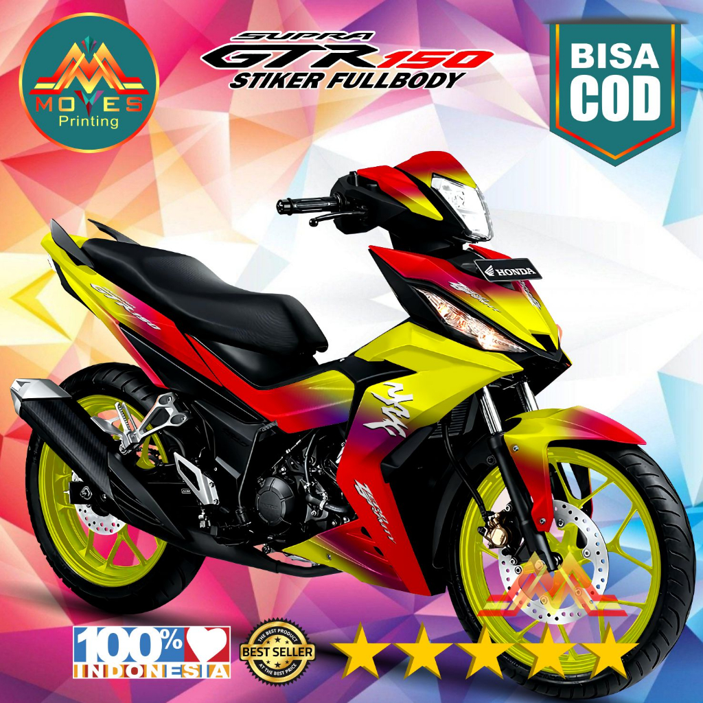 Jual ⭐⭐⭐⭐⭐Skotlet Variasi Decal Supra GTR 150 Full Body Stiker Motor ...