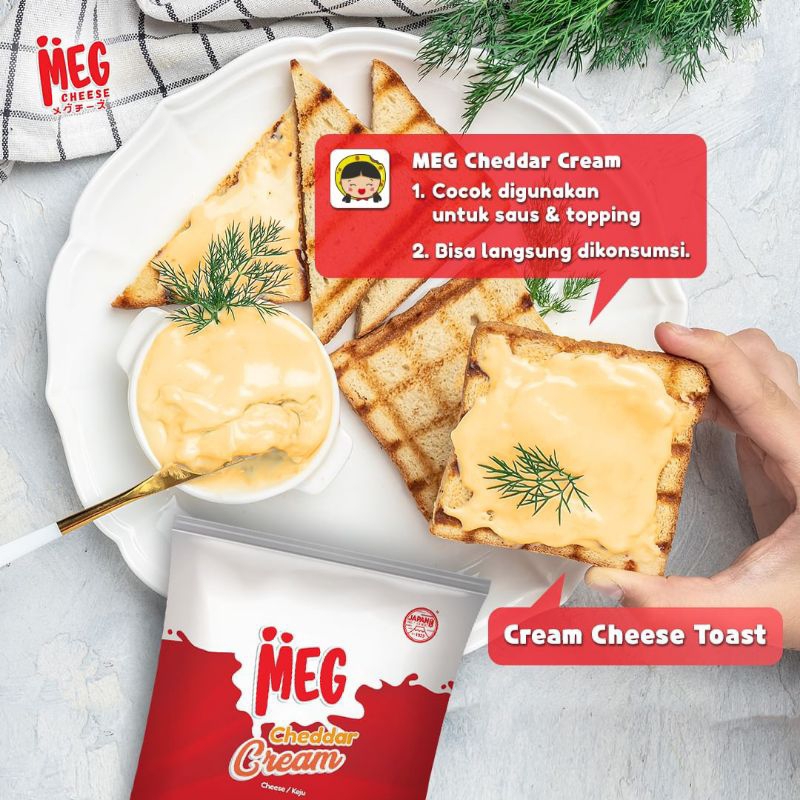 Jual MEG CHEESE Keju Cheddar Cream 1 Kg Halal Chedar | Shopee Indonesia