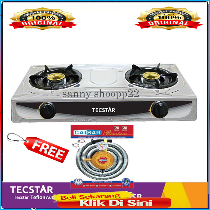 Jual TECSTAR Kompor Gas Stainless 2 Tungku terlaris & tebaru TG-688 CSJ ...