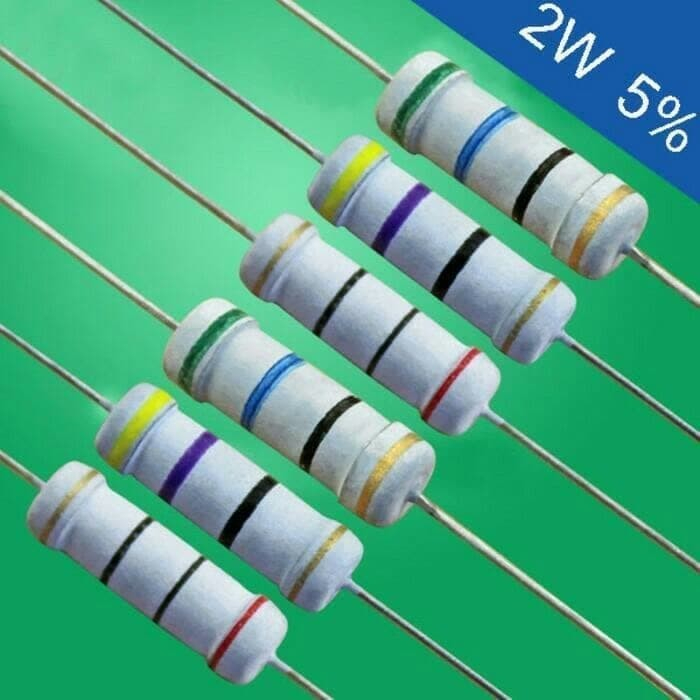 Jual Resistor 2 watt 1k - 820 k ohm 2 watt | Shopee Indonesia