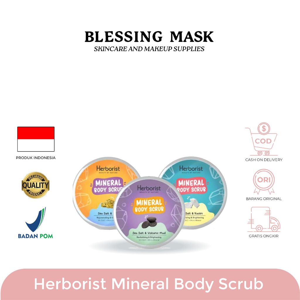 Jual Herborist Mineral Body Scrub 200gr | Lulur Mandi | Natural ...