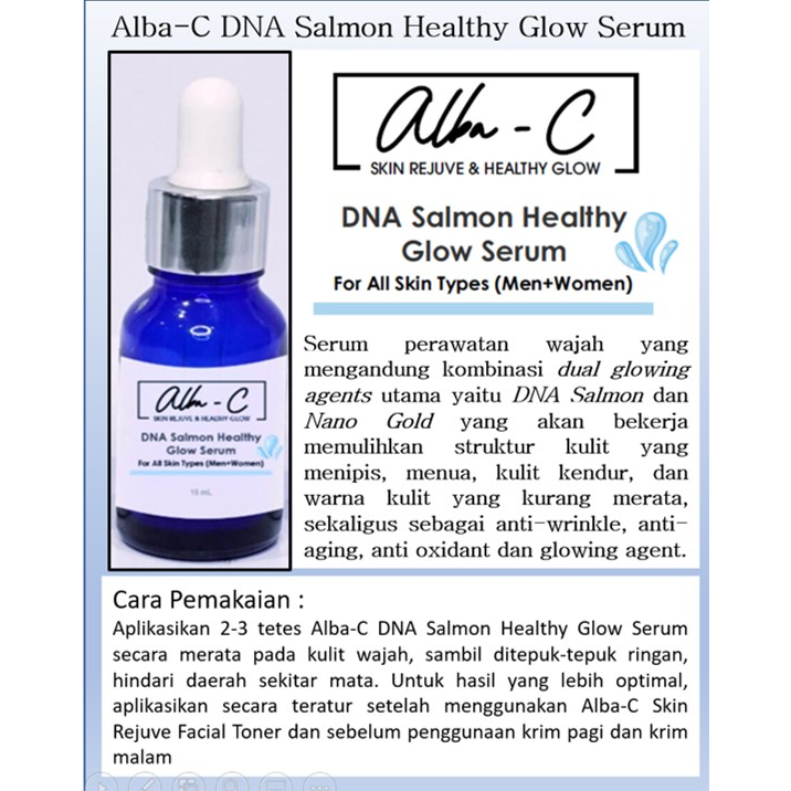 Jual Alba-C DNA Salmon Healthy Glow Serum BPOM | Skincare Face ...