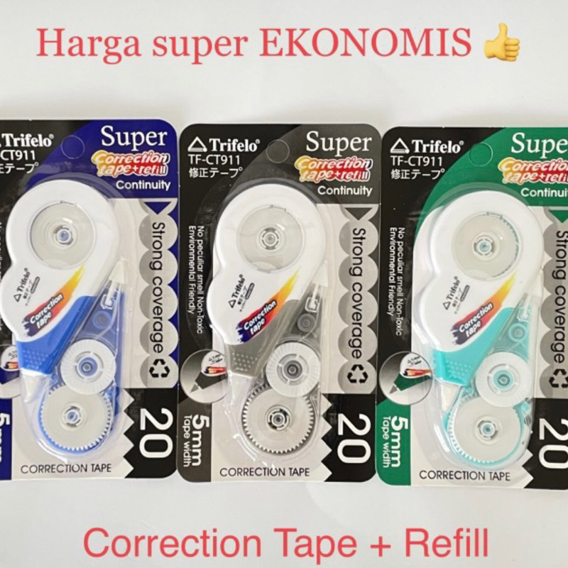 Jual Correction Tape TF-CT911 + Refill / Tipex kertas / Tipex Roll ...