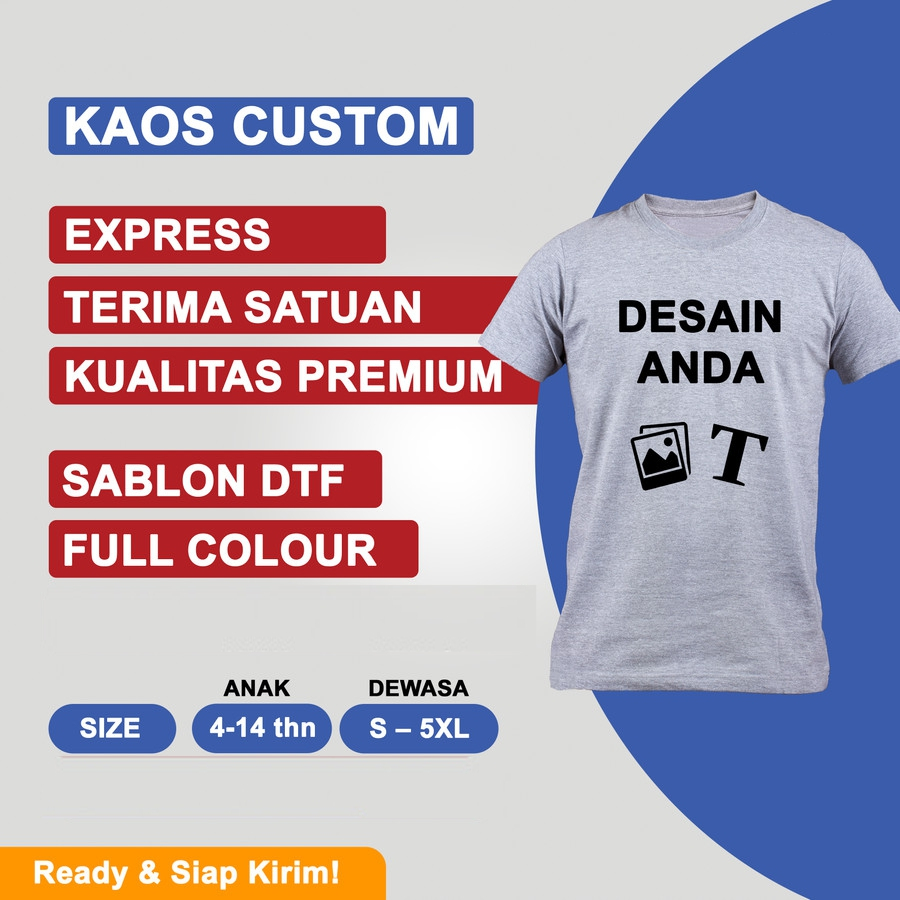 Jual SABLON KAOS SATUAN DTF CUSTOM | Shopee Indonesia