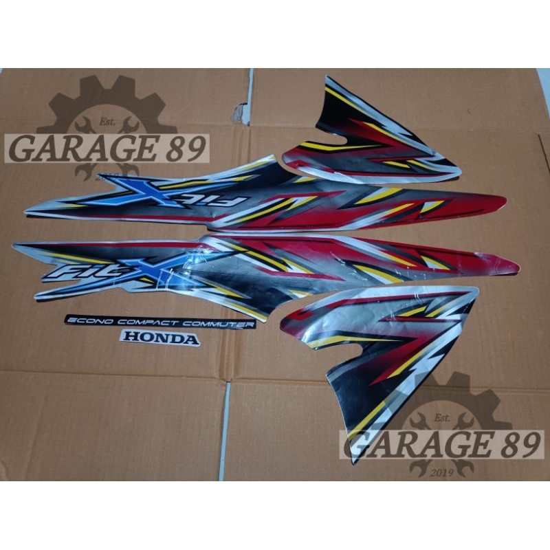 Jual Stiker striping list bodi motor honda supra x 110 standar lengkap ...
