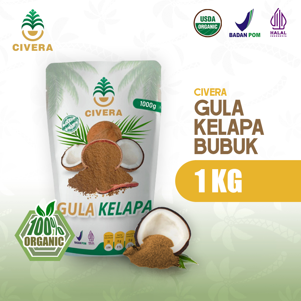 Jual Civera Gula Kelapa Bubuk 1000 Gram / Coconut Sugar Powder / Gula Semut Kelapa Kemasan 1Kg ...