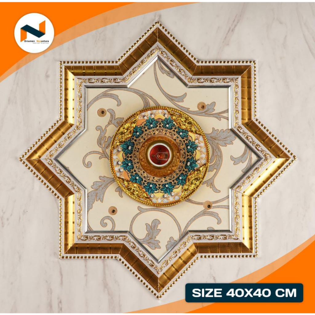 Jual Tempat Lampu Fitting Hias Plafon PVC GP 02 Ukuran 40x40 CM Bahan ...
