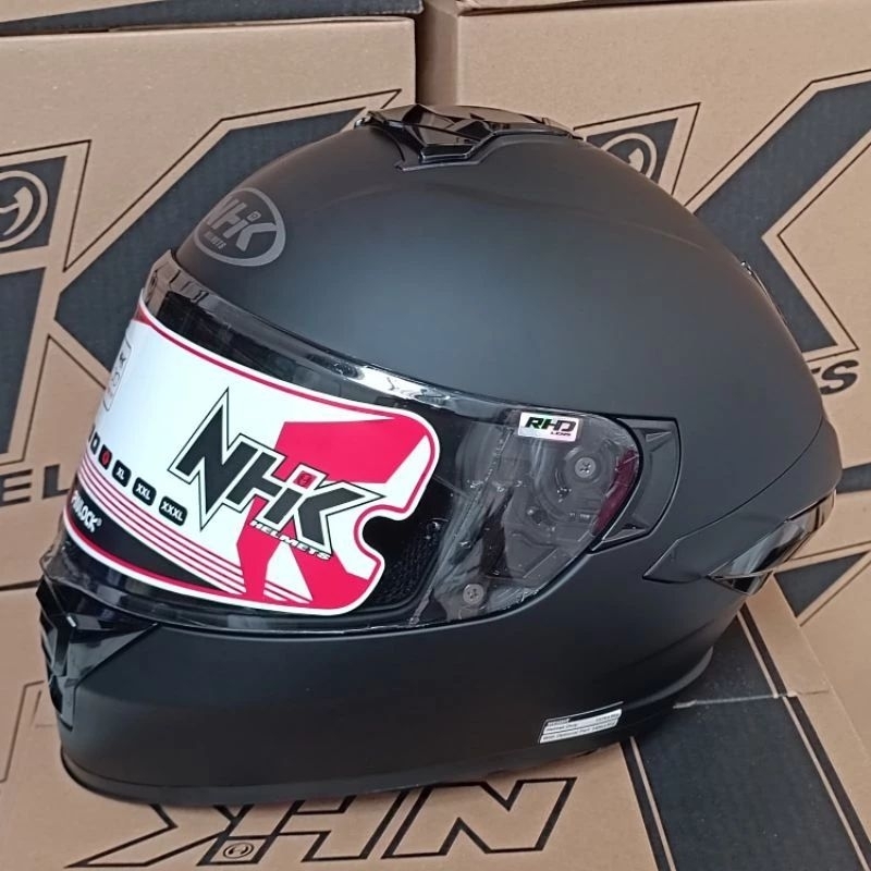 Jual NHK MARK 1 BLACK DOFF SOLID ORIGINAL DOUBLE VISOR | HELM MOTOR ...