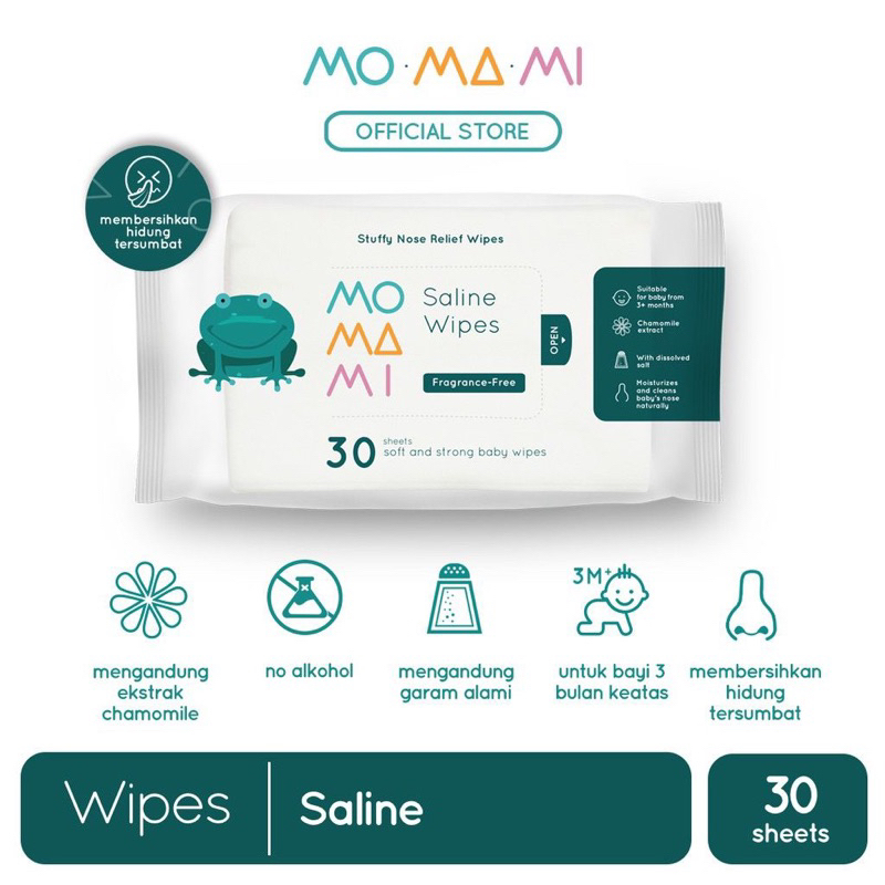Jual MOMAMI Baby Saline Wipes 30s | Momami Tissue Basah Anti Flu Bayi ...