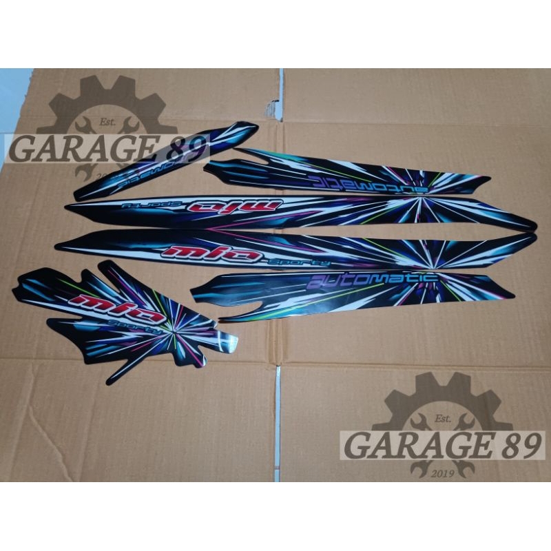 Jual Stiker striping list bodi motor yamaha mio smile senyum hitam ...