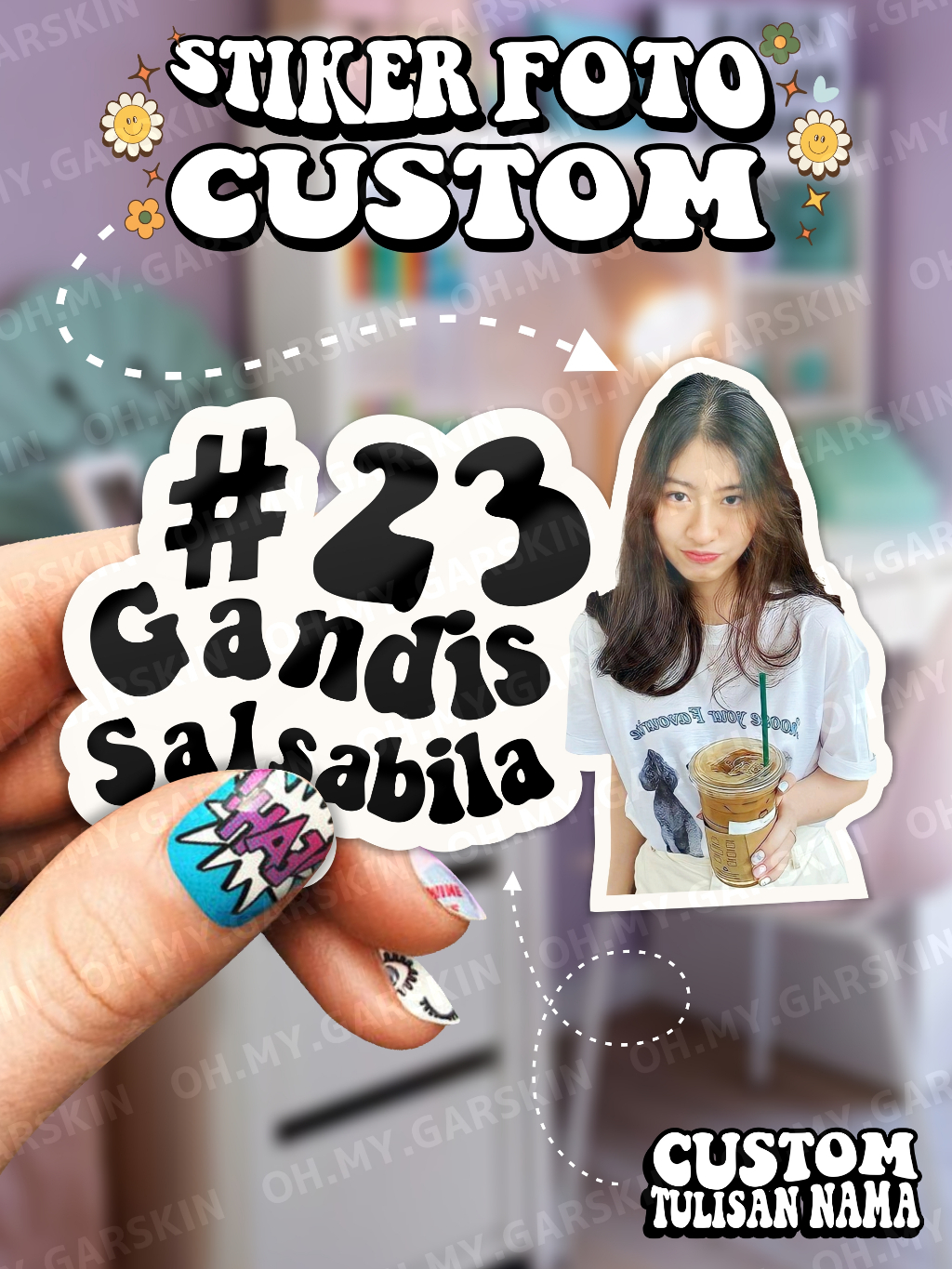 Jual Stiker Foto dan Tulisan Nama Custom - Cetak Photo Stiker ...