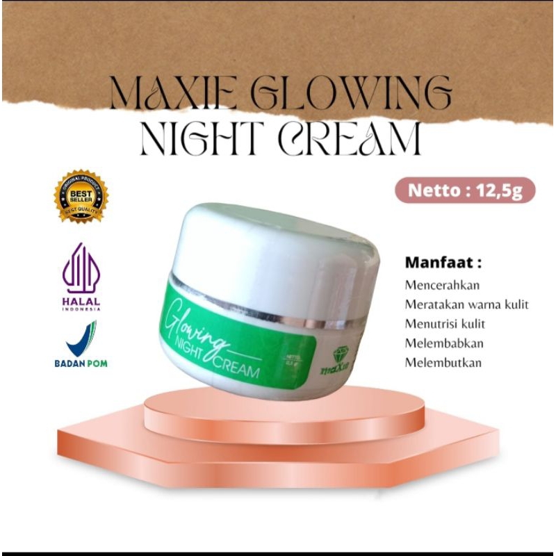 Jual Maxie Glowing Night Cream 12,5g | Cream flek maxie kemasan baru ...