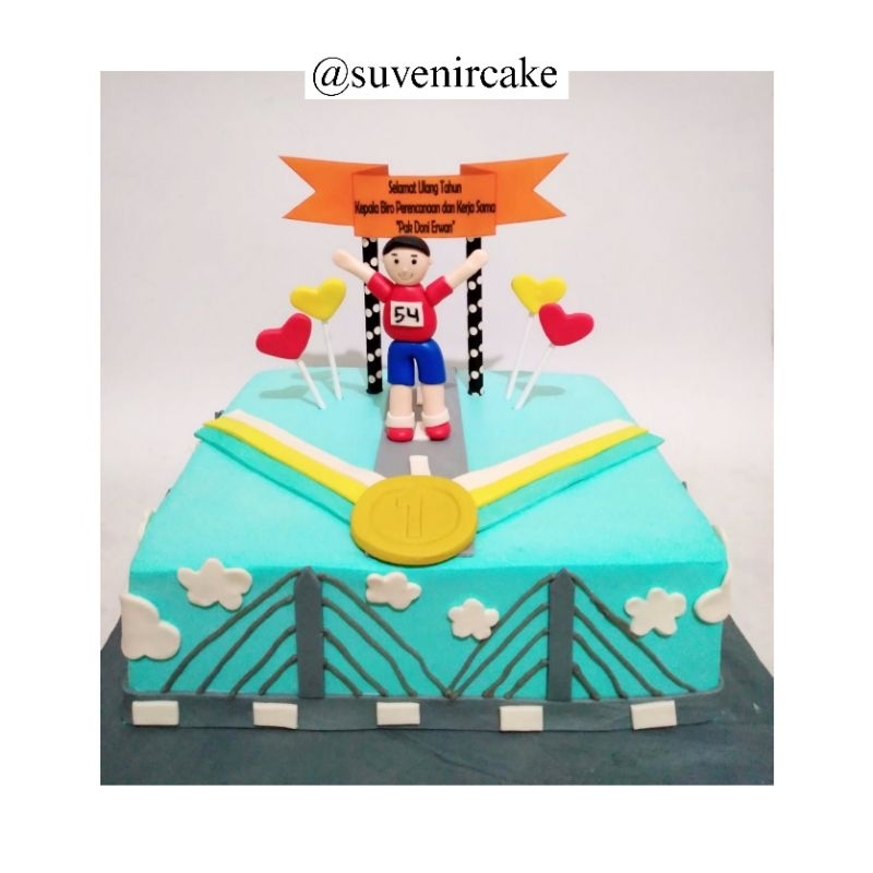 Jual Cake marathon/marathon cake/kue ulang tahun marathon/kue tema ...