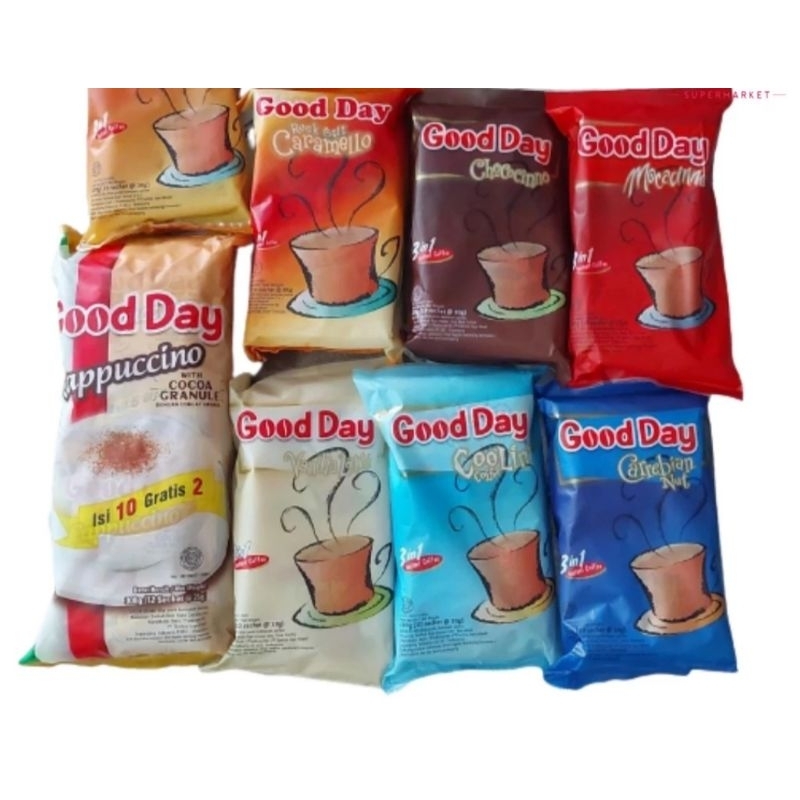 Jual Good Day Kopi Instant Isi 10 Sachet bag Pack all varian( 10 x 20 ...