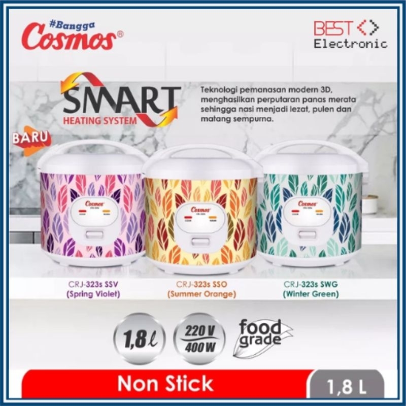 Jual Rice Cooker Cosmos CRJ 323 S Magic Com 323 S SSO SSV SWG 1.8 Liter ...
