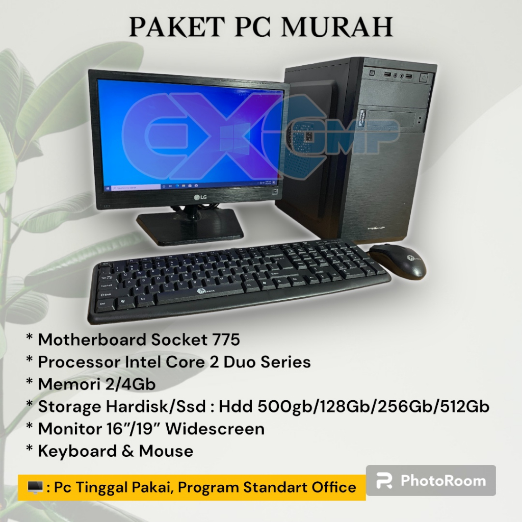 Jual KOMPUTER / PC DDR3 FULLSET MONITOR 16" TINGGAL PAKAI SEPAKET PC ...