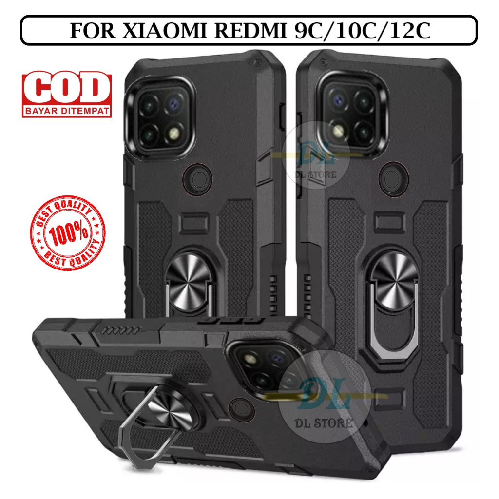 Jual Casing Untuk Xiaomi Redmi 9C | 10C | 12C Hard Case Ring Armor ...