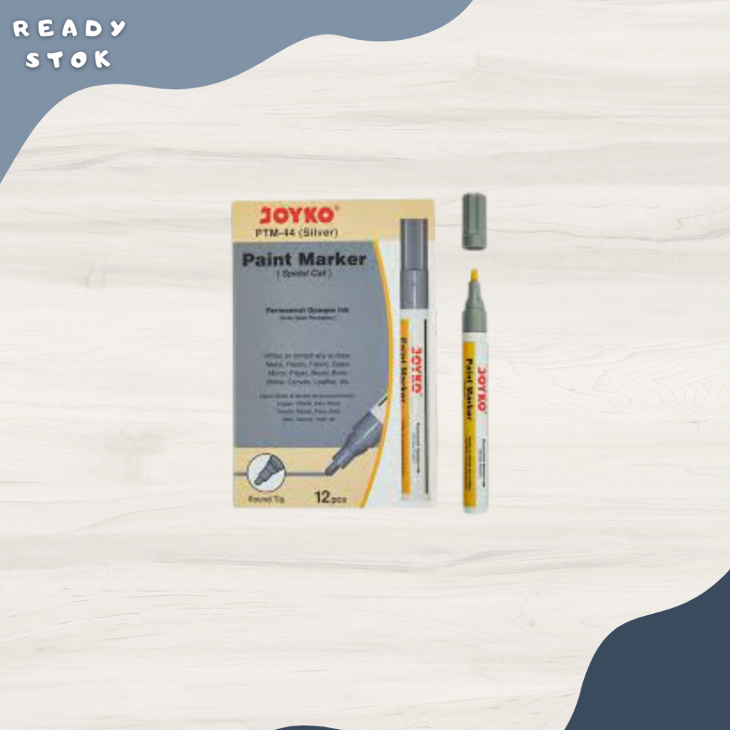 Jual SPIDOL CAT PERMANEN JOYKO PTM-44 (SILVER ) / SPIDOL PERMANENT ...