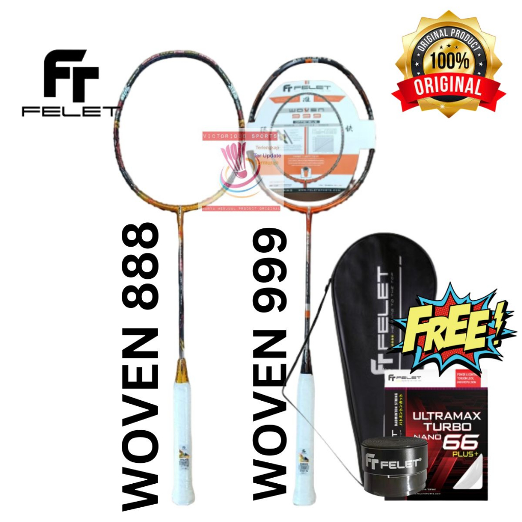 Jual RAKET FELET WOVEN BADMINTON BULUTANGKIS FELET WOVEN 999 888 ...