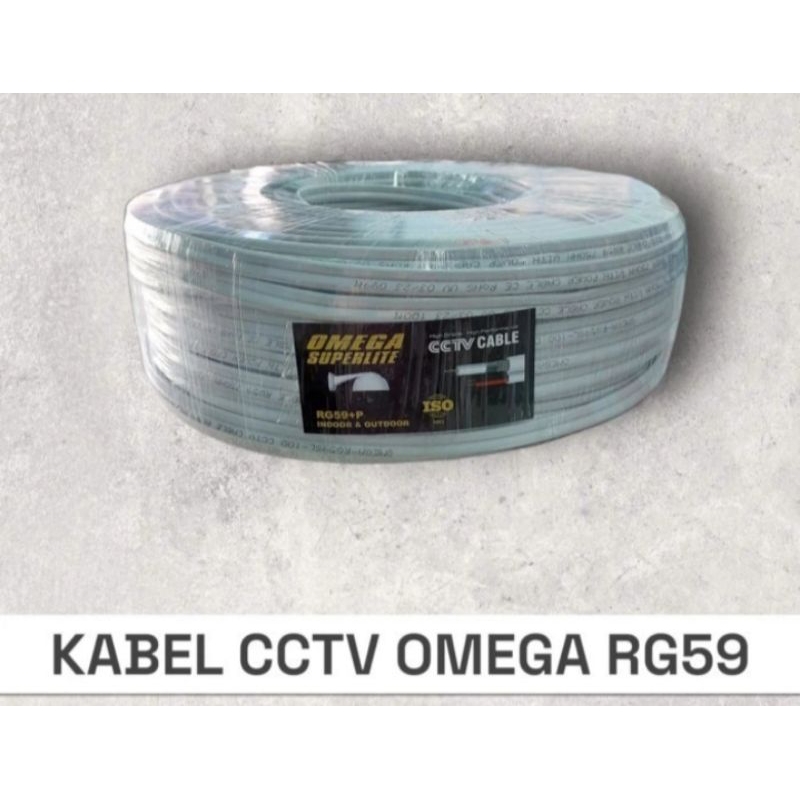 Jual KABEL CCTV OMEGA RG59 + POWER 100M | Shopee Indonesia