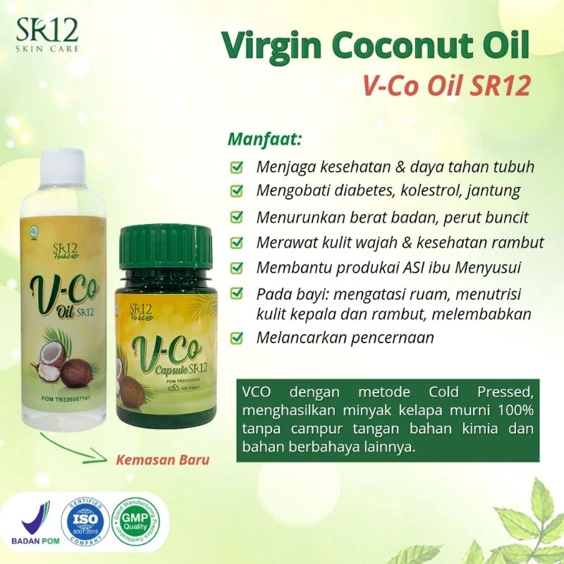 Jual Minyak kelapa VCO SR12 (Virgin Coconut Oil) | Shopee Indonesia
