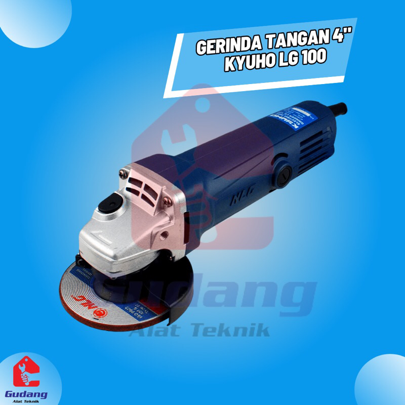 Jual Mesin Gerinda Tangan 4” Kyuho LG 100 Angle Disc Grinder Free Armature | Shopee Indonesia