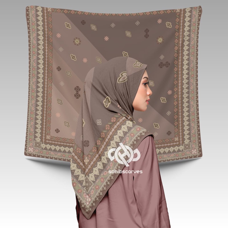 Jual Sohib Scarves / Layla Series - Hijab Segiempat Voal Motif Sublime ...