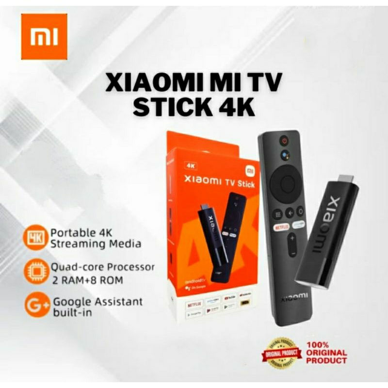 Jual Xiaomi Mi TV Stick 4K UHD Quadcore Android Smart TV Stik | Shopee ...