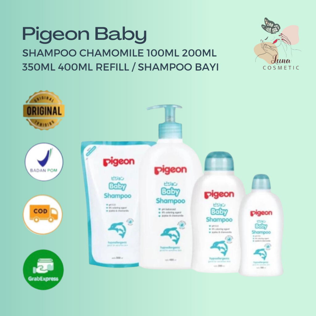 Jual PIGEON BABY SHAMPOO CHAMOMILE 100ML 200ML 350ML 400ML REFILL ...