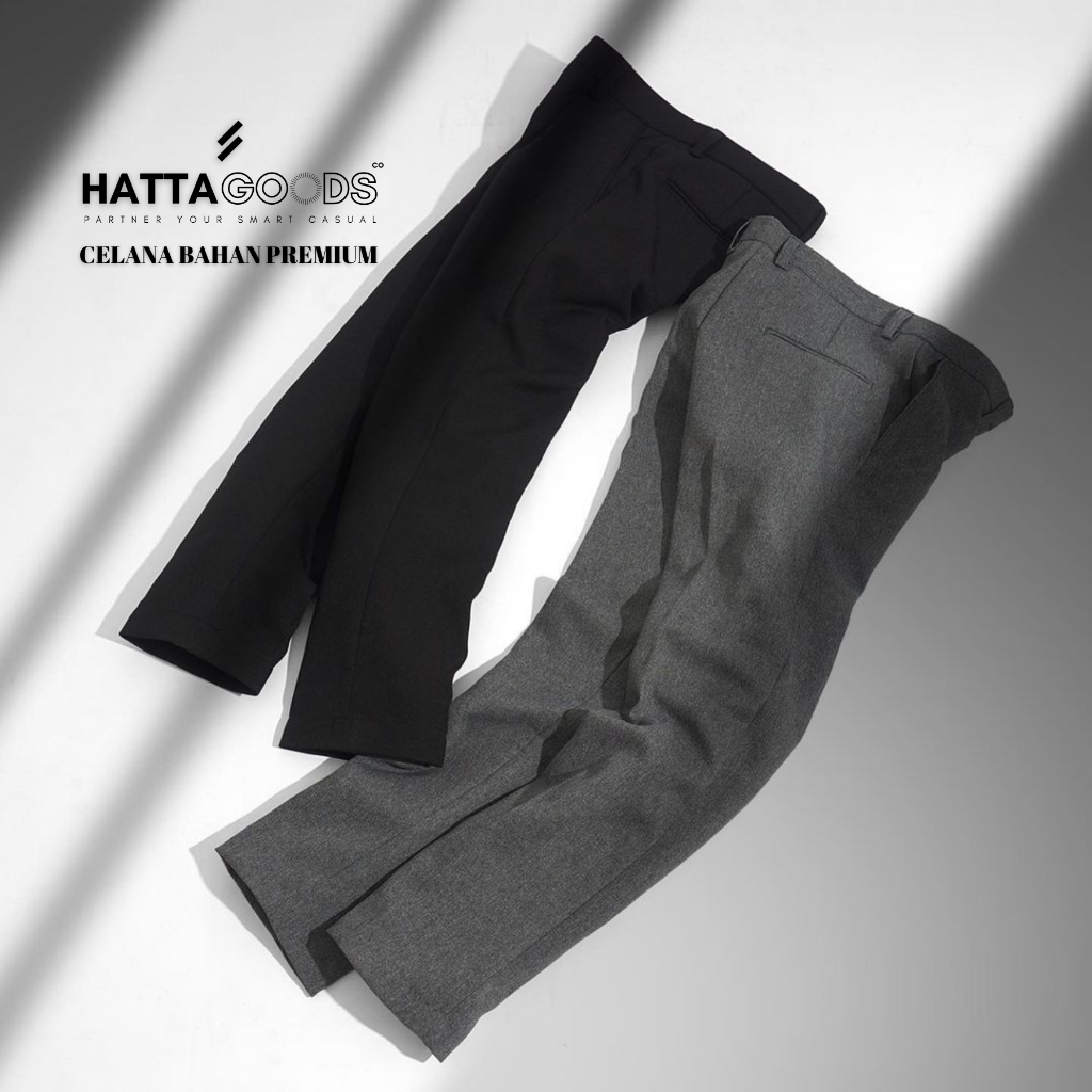 Jual HATTA GOODS - Celana Bahan Formal Pria Slim Fit / Slimfit Trousers ...
