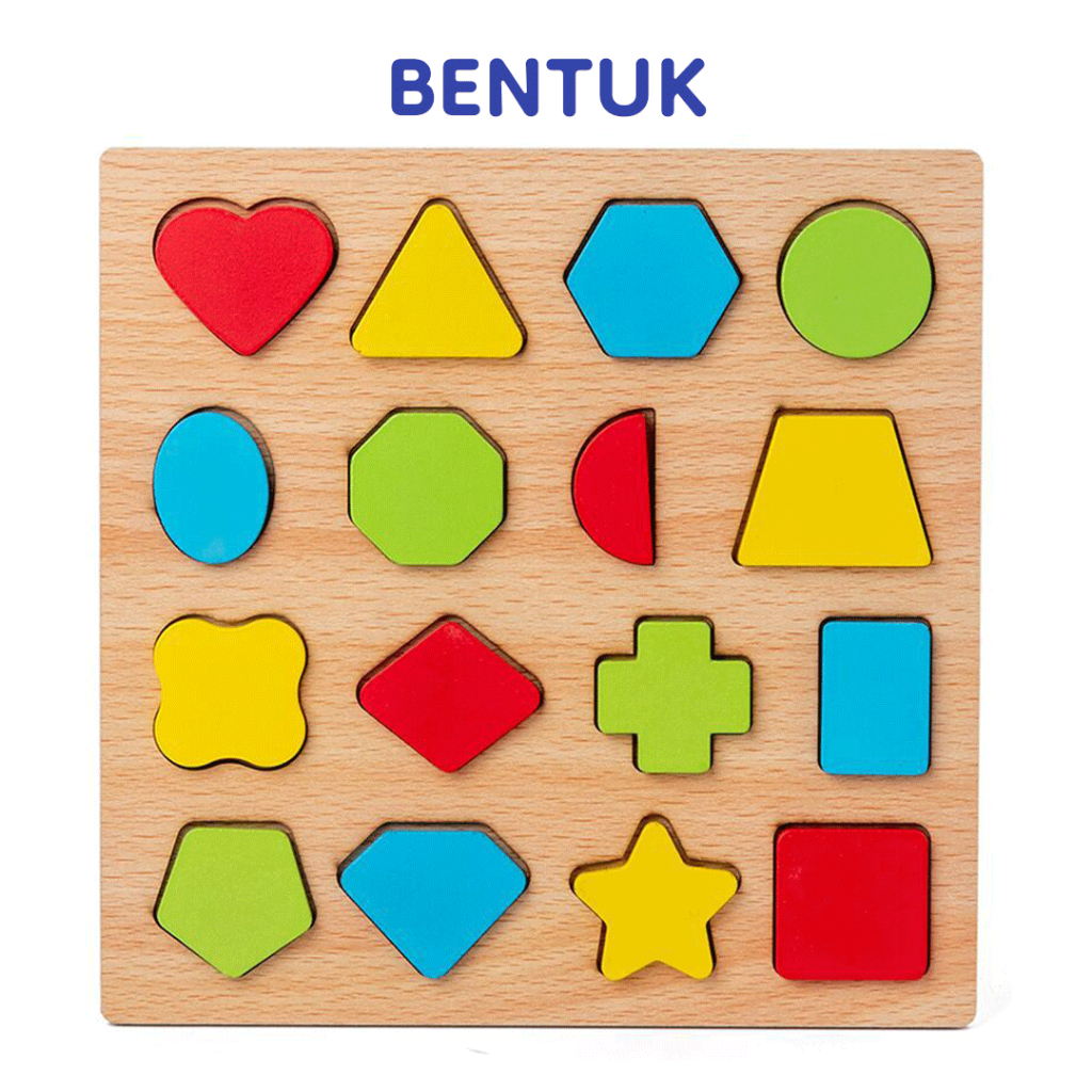 Jual Jigsaw Wooden Chunky Mainan Balok Puzzle Belajar Edukasi Anak Kayu ...