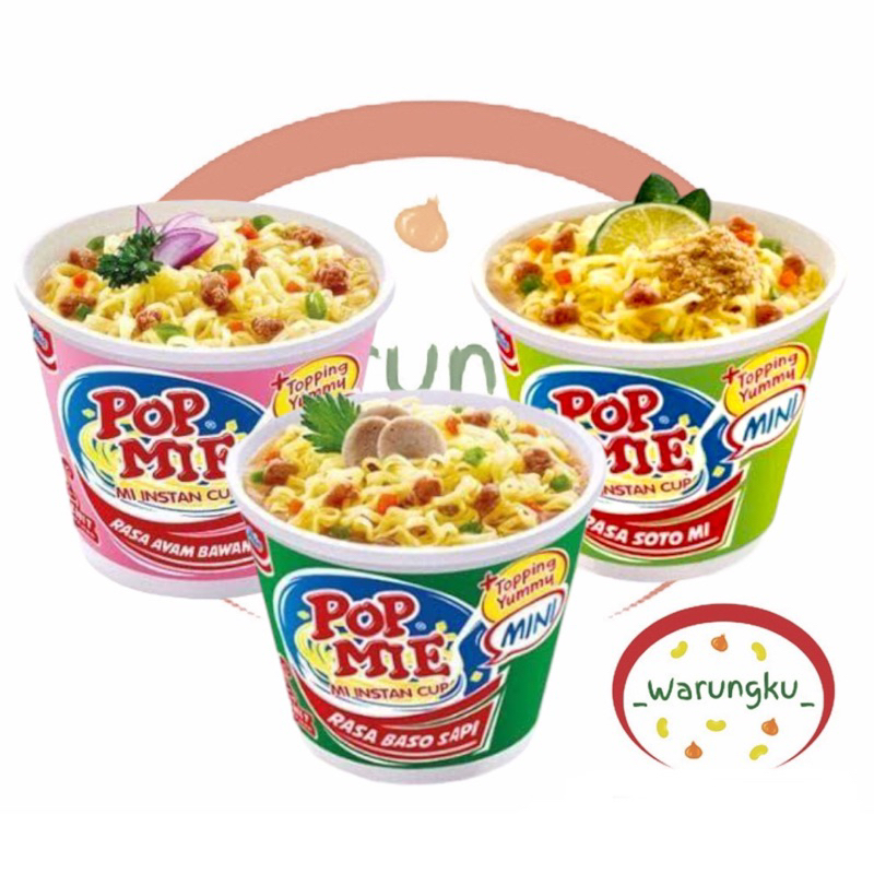 Jual Pop Mie MINI 35gr Mie Cup Seduh Rasa Ayam Bawang Baso Sapi Soto Mi ...