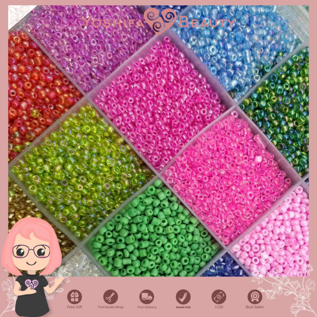 Jual Mote Manik Payet Pasir 2 mm 11/0 10 Gram | Bahan Gelang Kalung ...