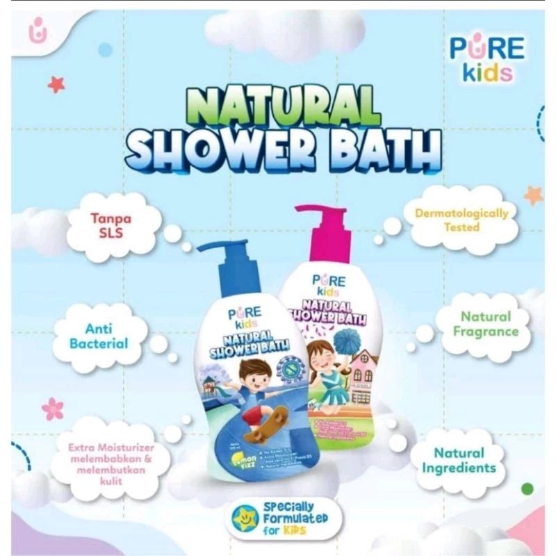 Jual Pure Kids Natural Shower Bath 300ml | Shopee Indonesia