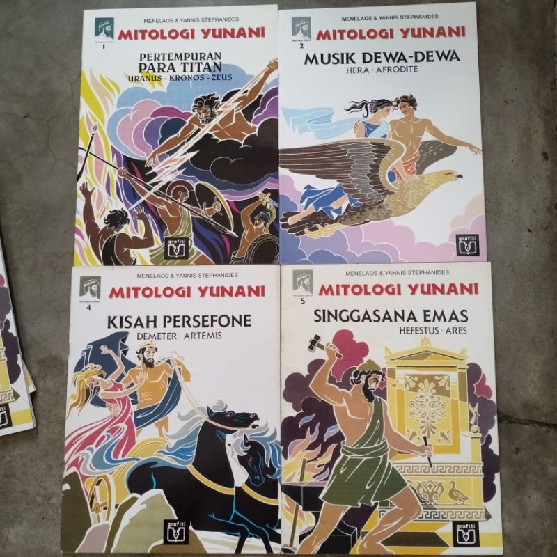 Jual Mitologi Yunani no 1, 4, 5 uranus kronos zeus hefestus artemis ...