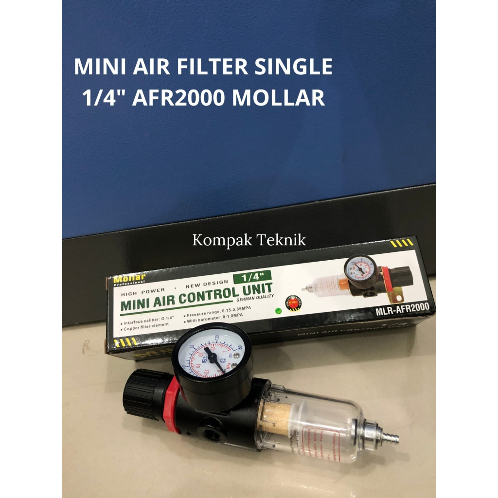 Jual Mini Air Filter Udara Kompresor 1/4" 1/4 in inch Single Regulator - MOLLAR AFR2000 | Shopee ...